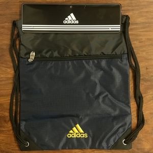 adidas | Bags | Adidas Navy Blue Drawstring Backpack New | Poshmark